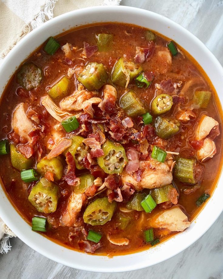 Okra & Tomatoes with Chicken - blackpeoplesrecipes.com