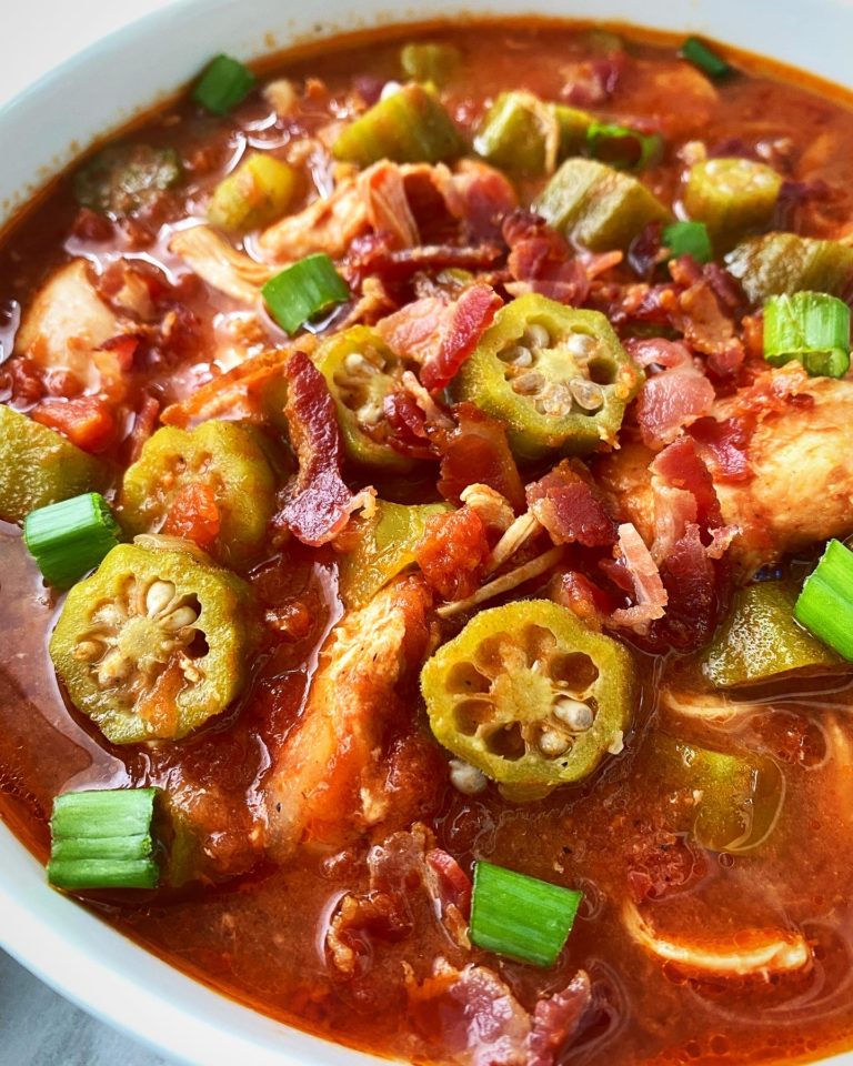 Okra & Tomatoes with Chicken - blackpeoplesrecipes.com