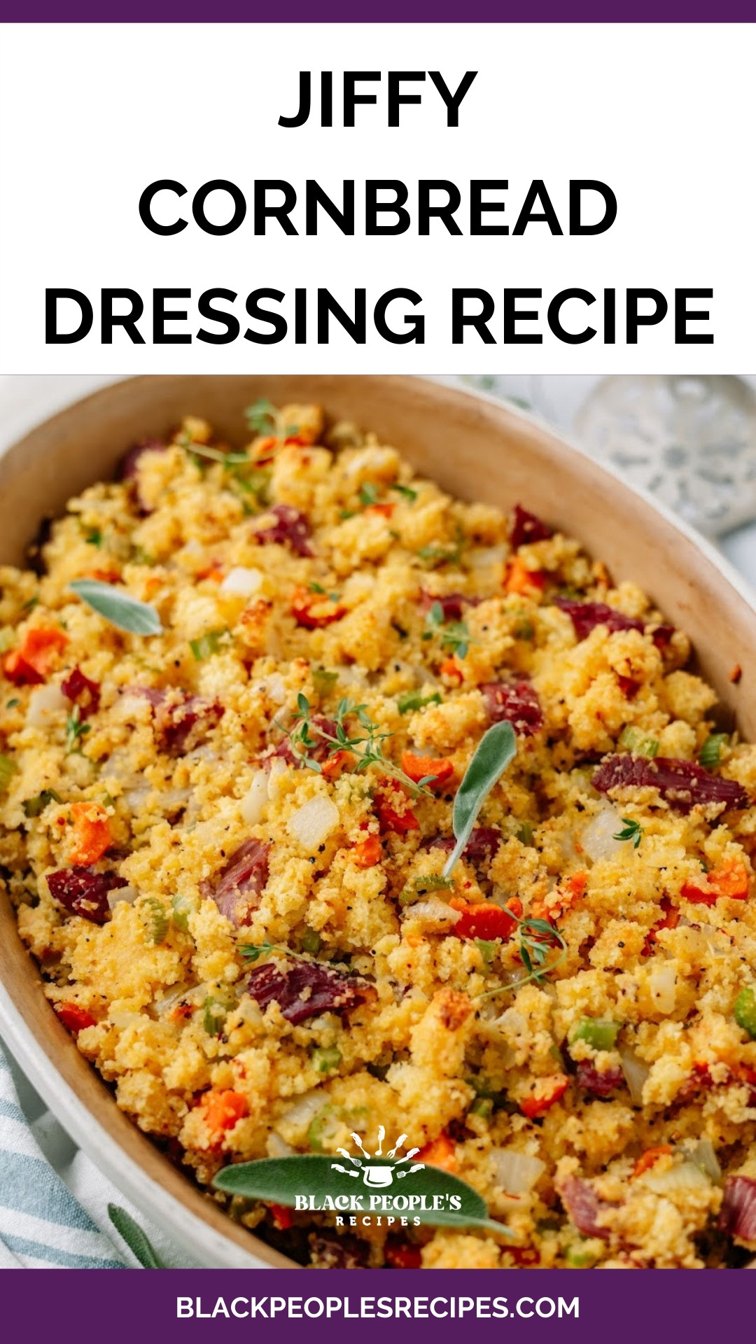 Southern Jiffy Cornbread Dressing (Stuffing) - blackpeoplesrecipes.com