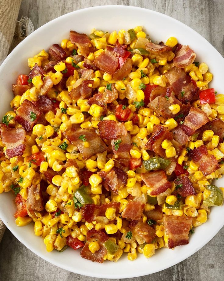 Bacon Corn Maque Choux - blackpeoplesrecipes.com
