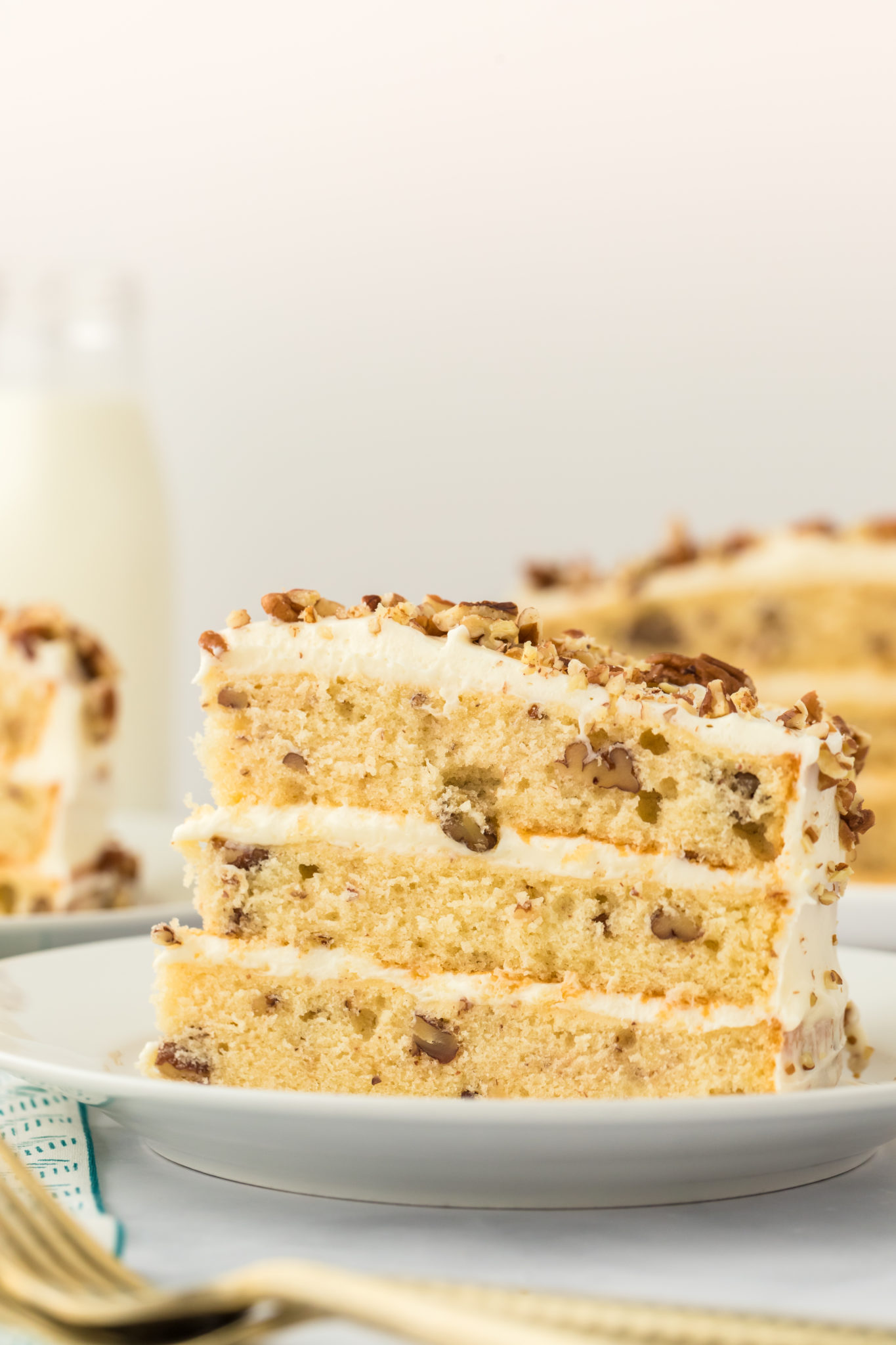 Butter Pecan Layer Cake Recipe with Maple Cream Cheese Frosting - blackpeoplesrecipes.com