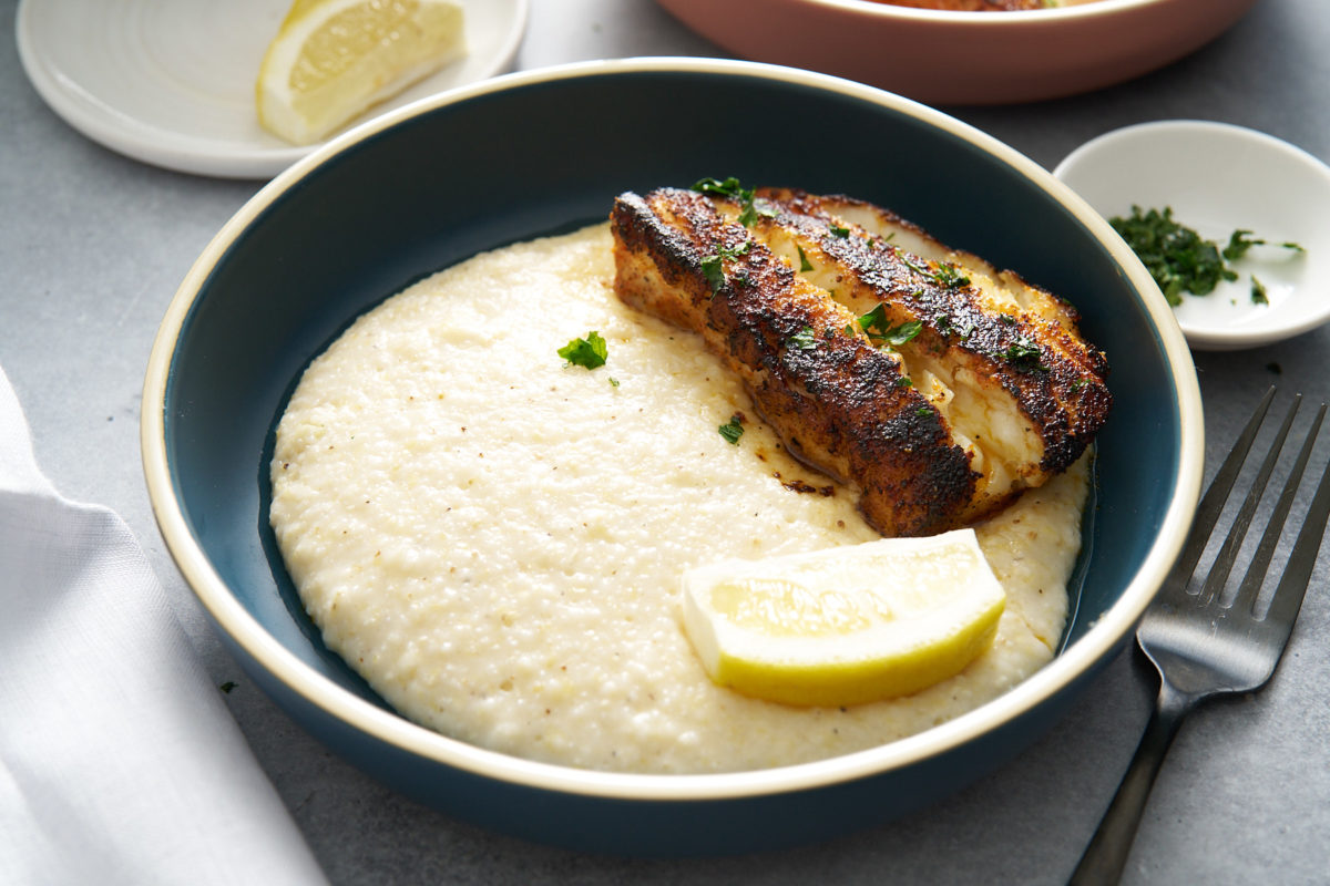 Fish and Creamy Grits Recipe - blackpeoplesrecipes.com